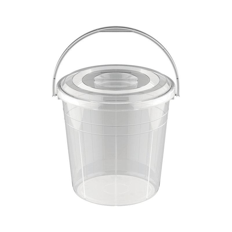 Transparent Bucket With Lid 5Litre 1pc (Dia 23 x H 21cm) - HygieneForAll