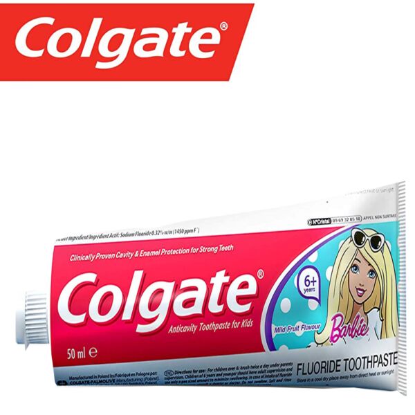 Colgate Barbie Kids Toothpaste White 50ml - HygieneForAll