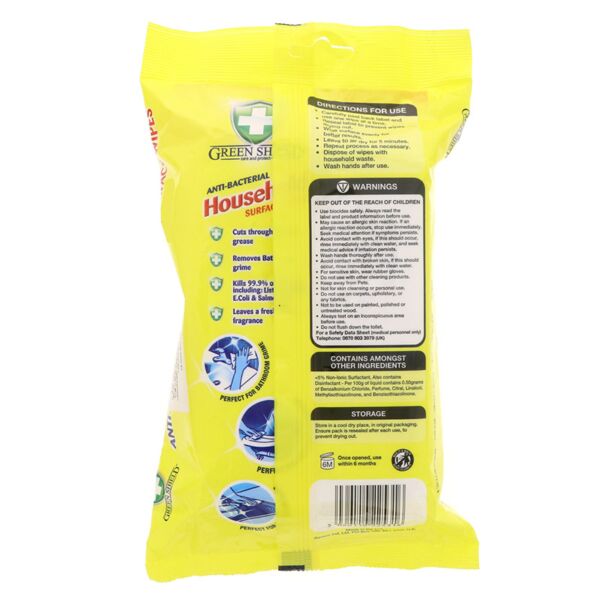 Green Shield Anti-Bacterial Household Surface Wipes 70 Sheet - 2packet ...