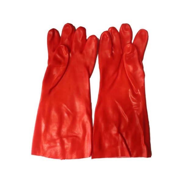 Hand Gloves Rubber PVC (Red) (HL-1178) - HygieneForAll